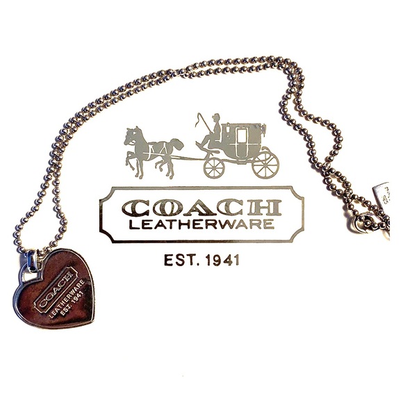 Coach | Jewelry | Coach Silver Logo Necklace | Poshmark